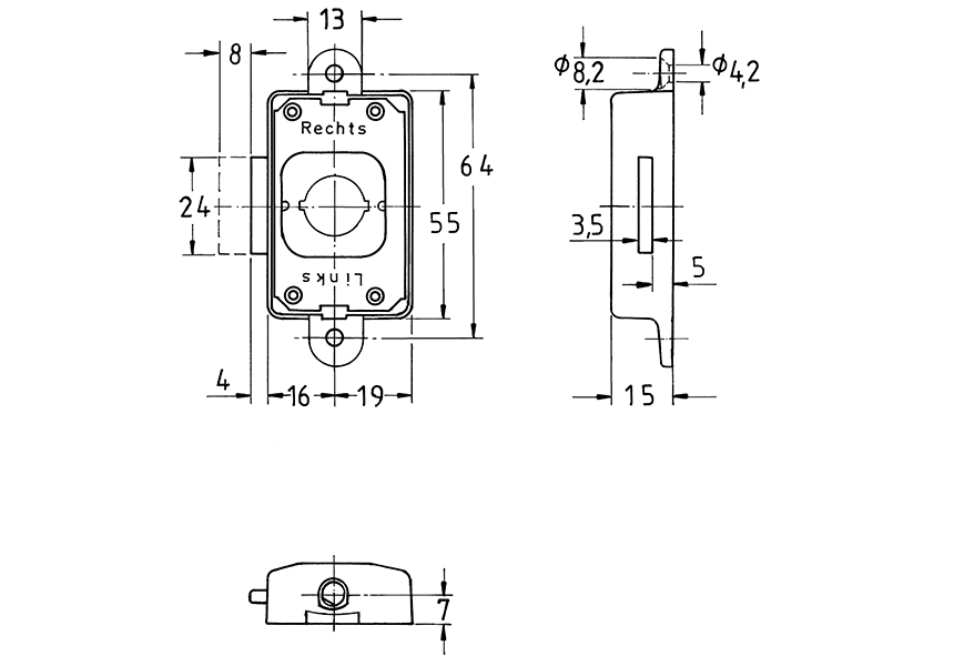 Junie Drehstangenschloss System ASS 7581 für Profilstangen