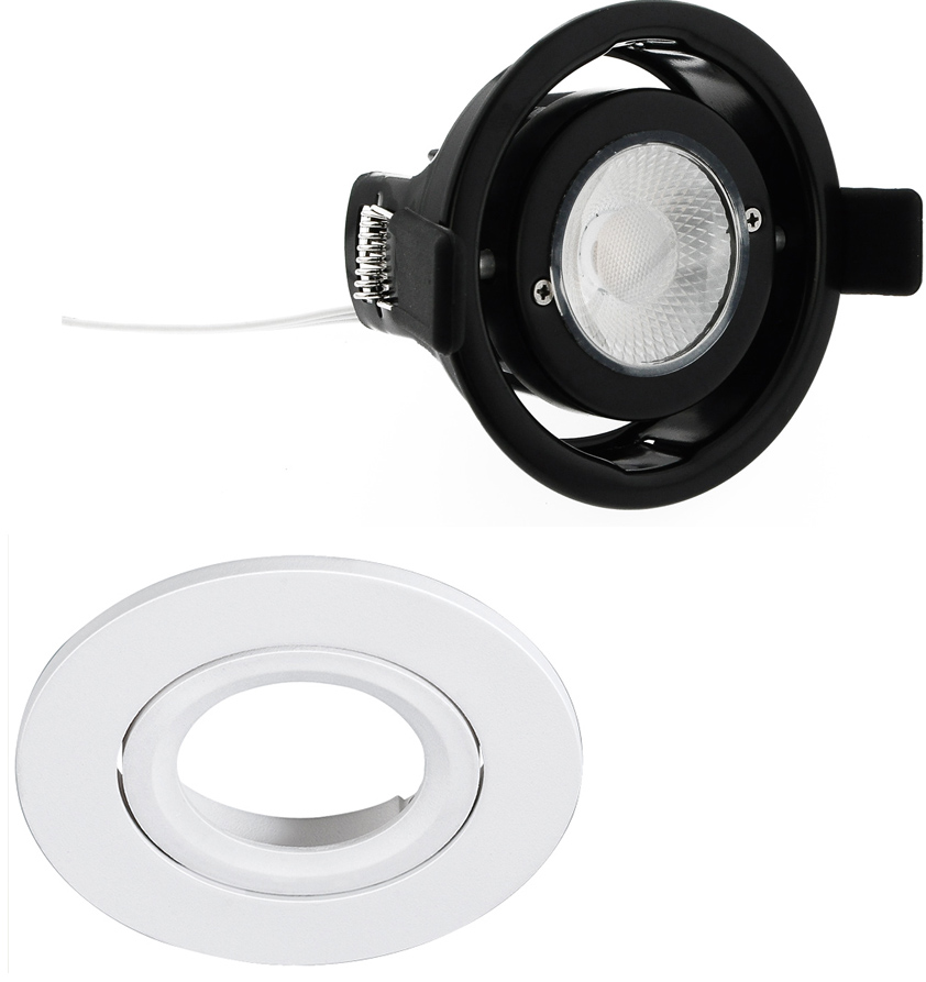 SIRO LED RGB Spot Einbau rund schwen. W=11 AW=53° lm=180 Rahmen weiß matt